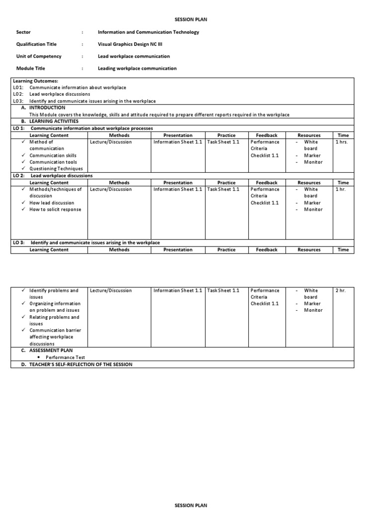 VGD NC III Session Plan Basic | PDF | Competence (Human Resources ...