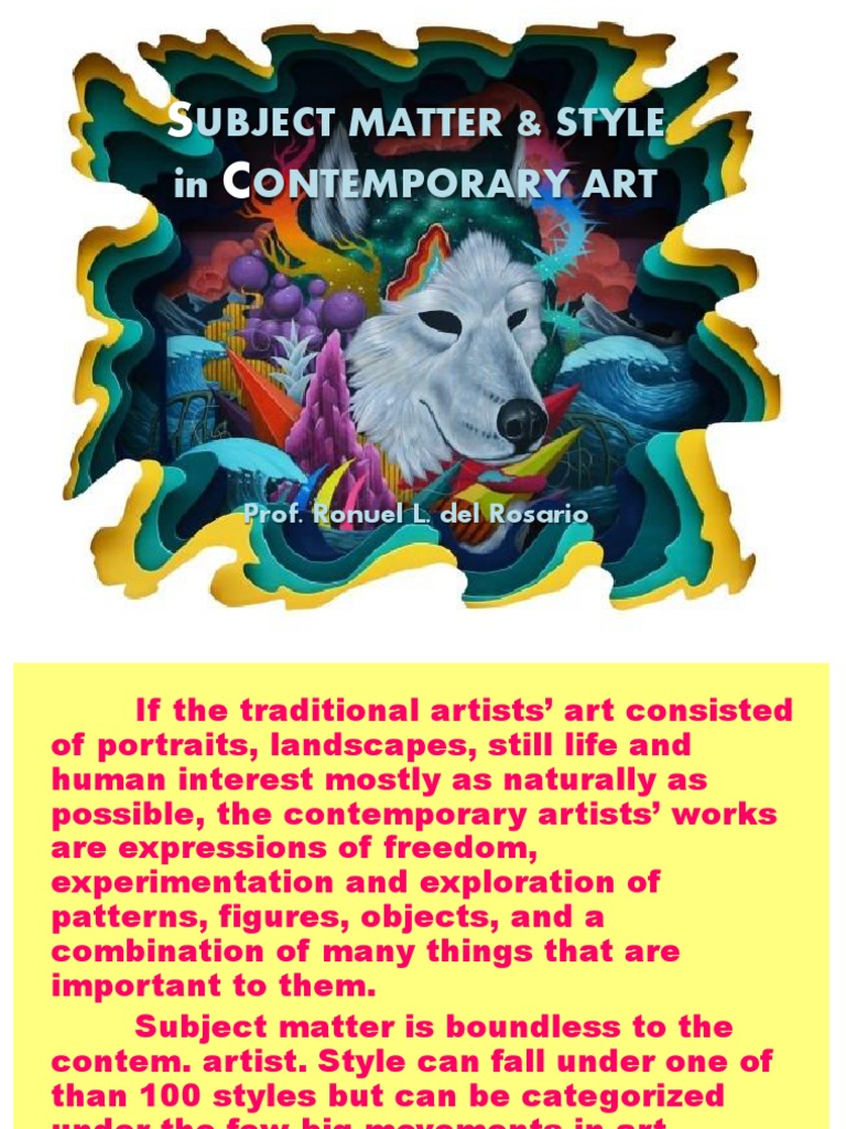 The Contemporary World PDF | PDF | Performance Art | Abstract Art