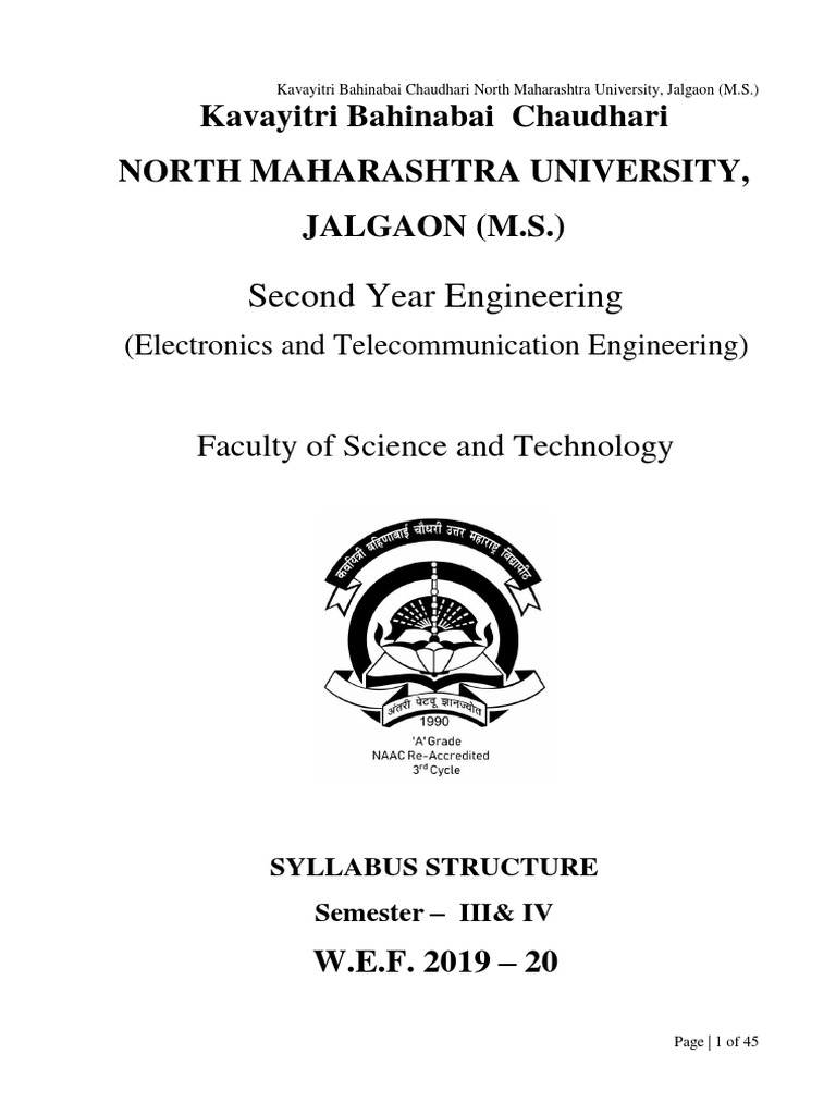 2019-20 S.E. Electronics and Telecommunication Engineering | PDF ...
