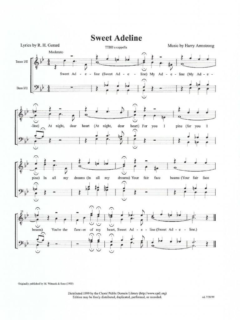 Sweet Adeline PDF | PDF