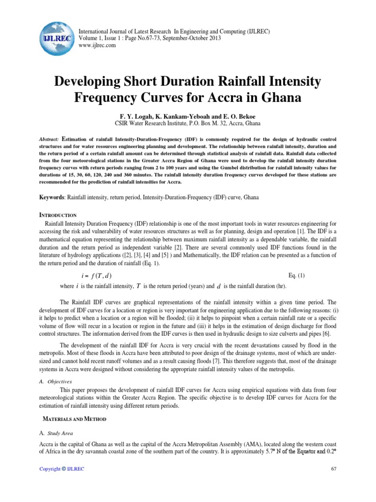 Idf Curve | PDF | Flood | Hydrology