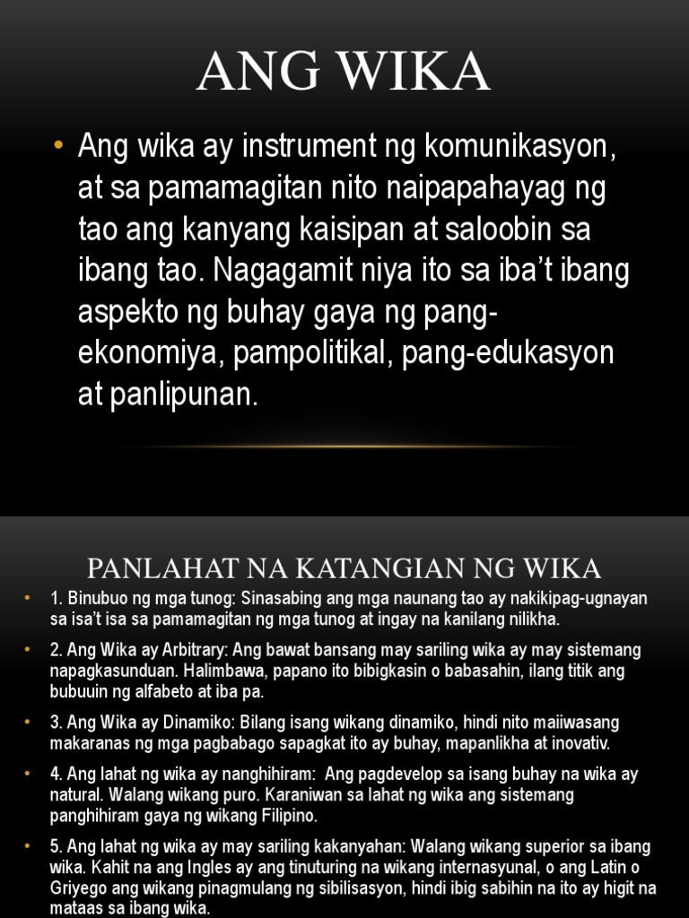 Mga Antas NG Wika | PDF