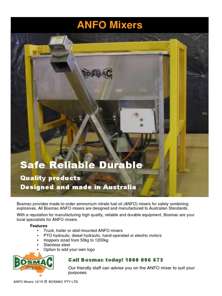 ANFO Mixers Flyer v3 | PDF | Land Vehicles | Vehicles