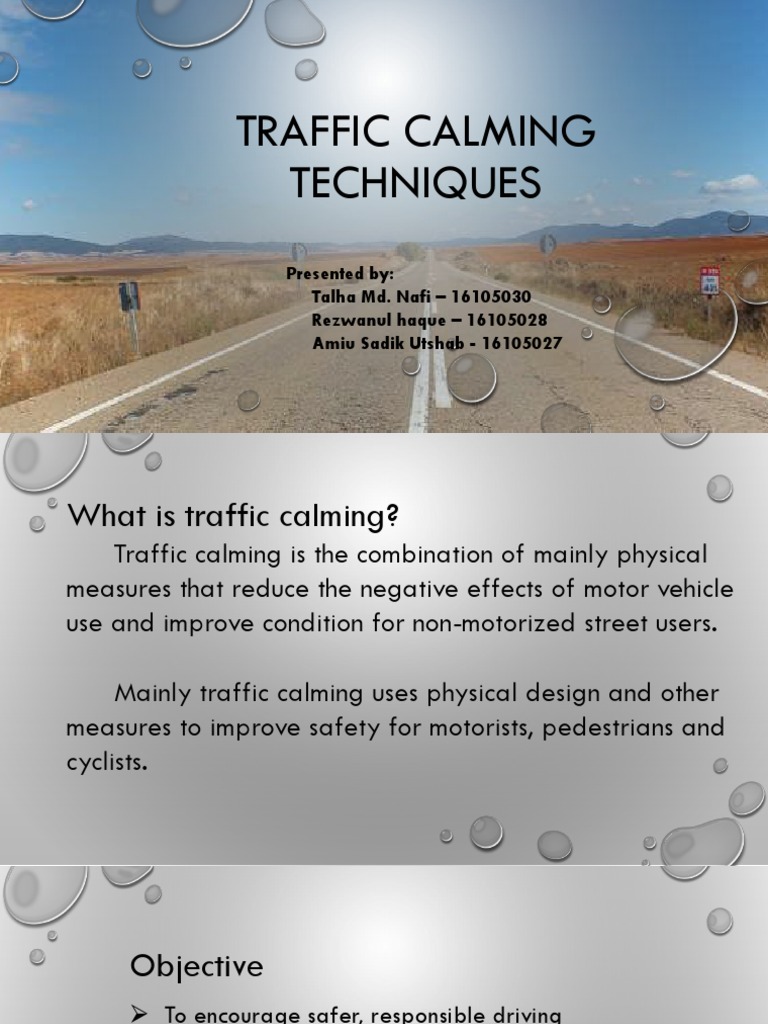 Traffic Calming Techniques | PDF | Traffic | Transport Safety