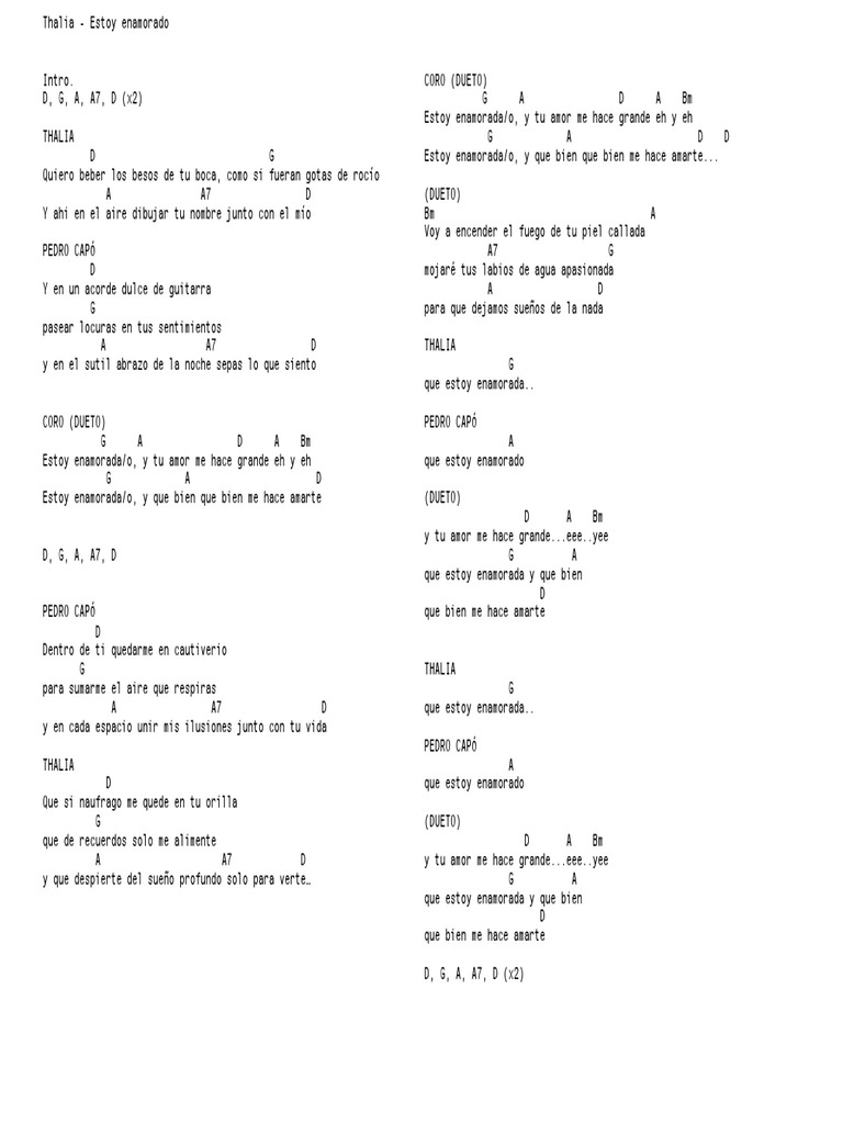 Thalia - Estoy Enamorado | PDF