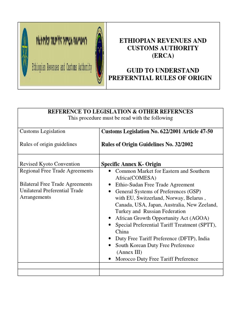Rules of Origin Manual | PDF | Trade Agreements | Most Favoured Nation