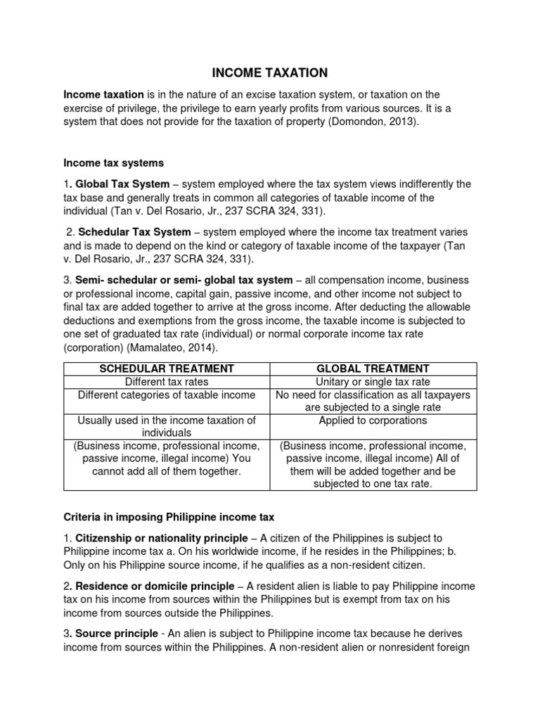 Income Taxation | PDF | Income Tax | Gross Income
