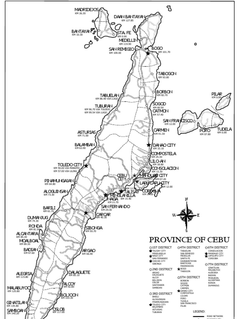 Cebu Map | PDF | Cebu