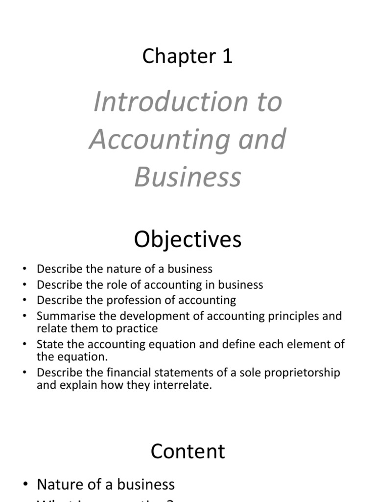Introduction To Accounting and Business | Download Free PDF ...