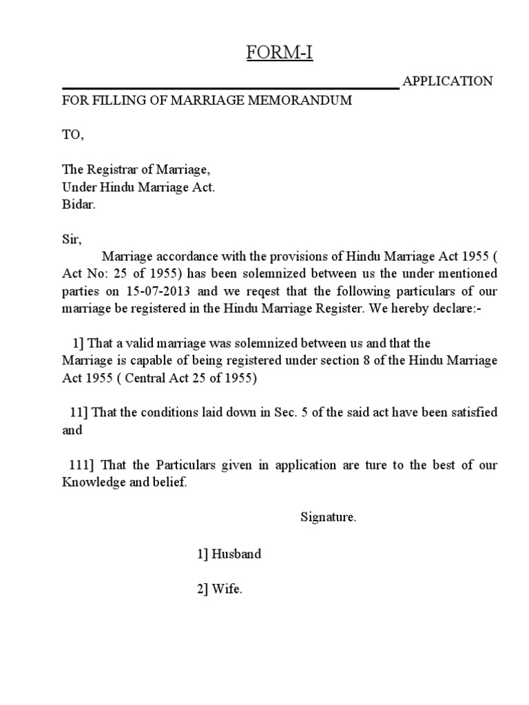 Memorandum | PDF | Wedding | Marriage