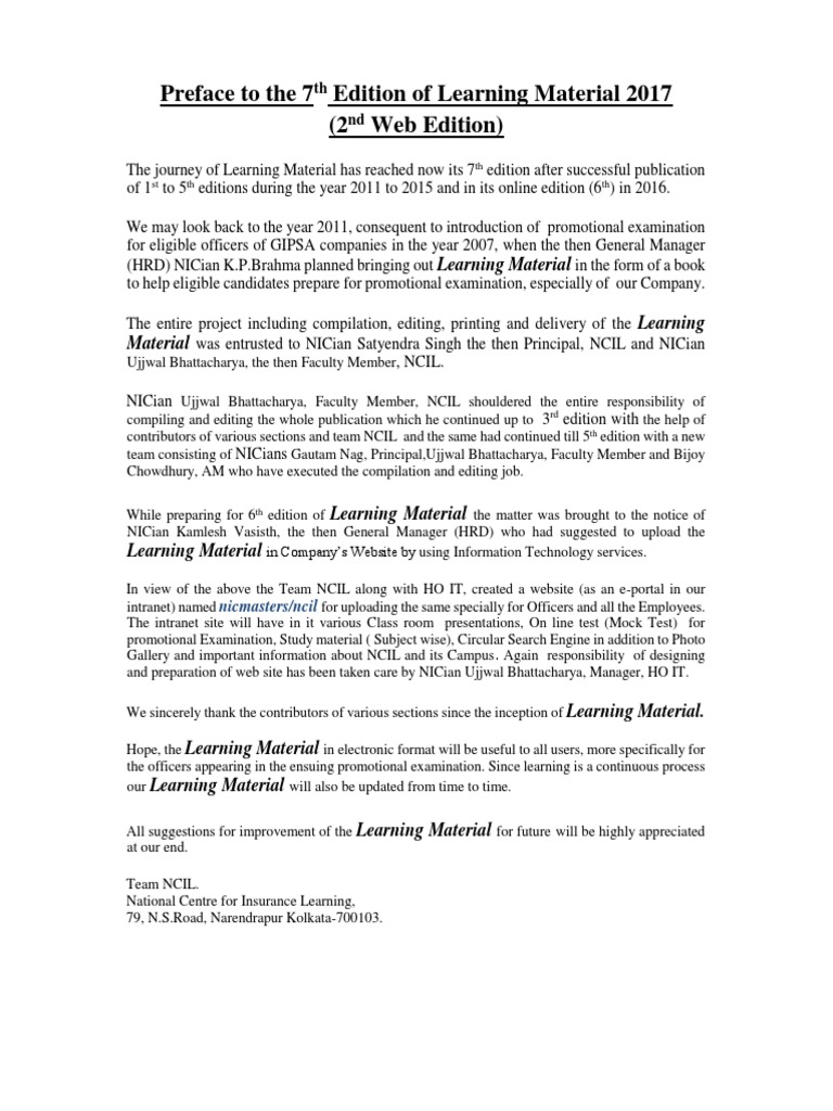 Preface To The 7 Edition of Learning Material 2017 (2 Web Edition ...