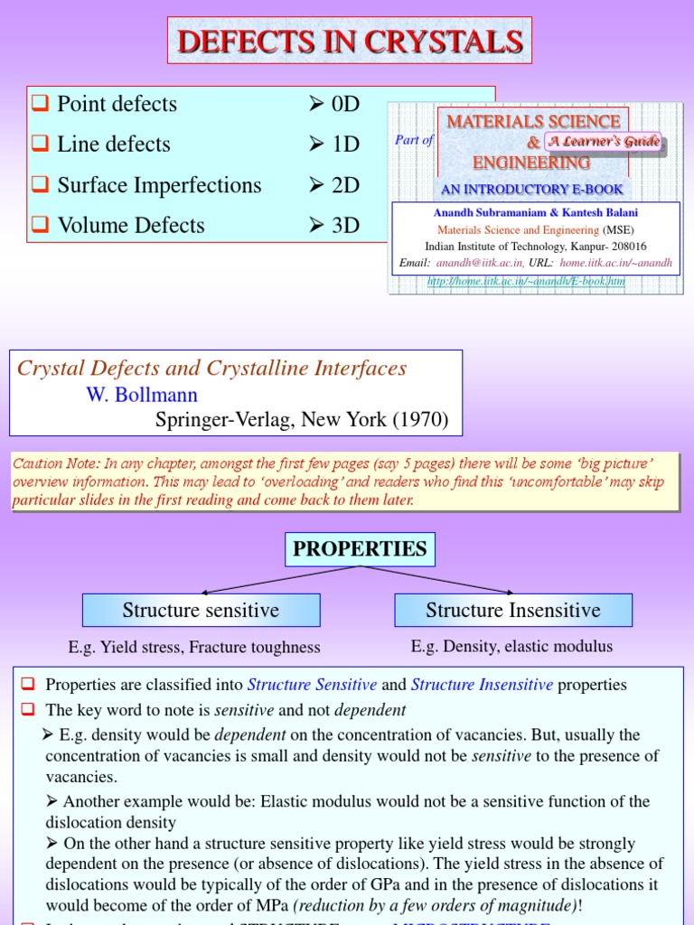 Crystal Defects: Types and Properties | PDF | Crystallographic Defect ...