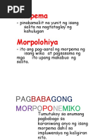 Pagbabagong Morpoponemiko | PDF