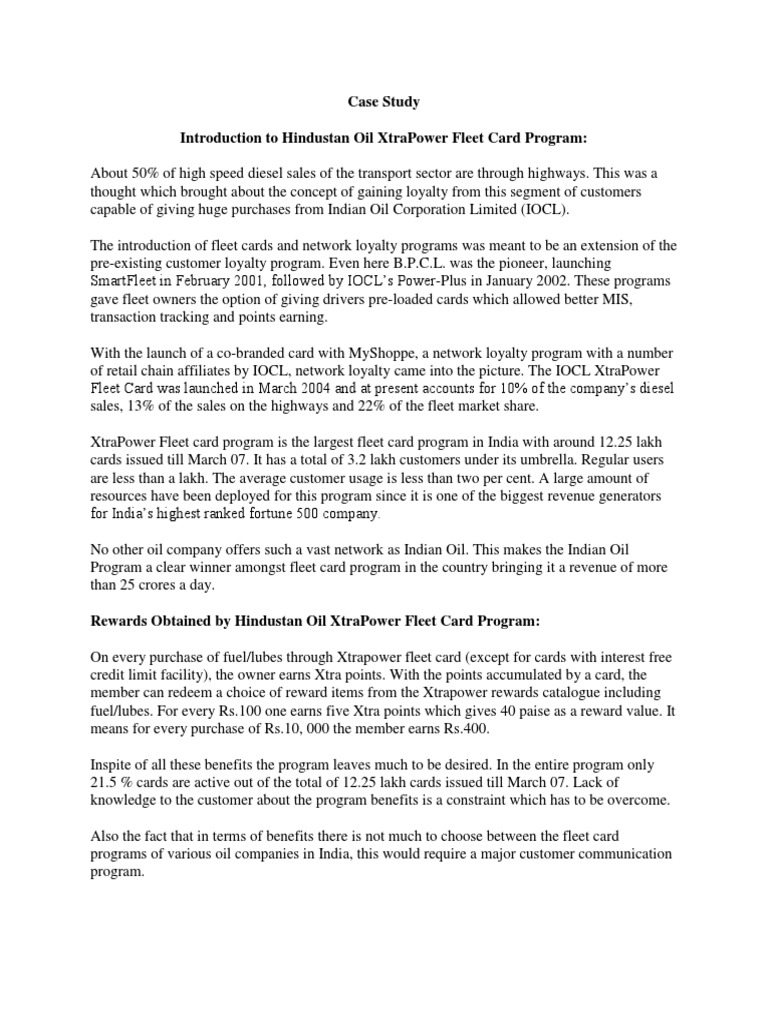 Case Study Retail | PDF | Loyalty Program | Retail