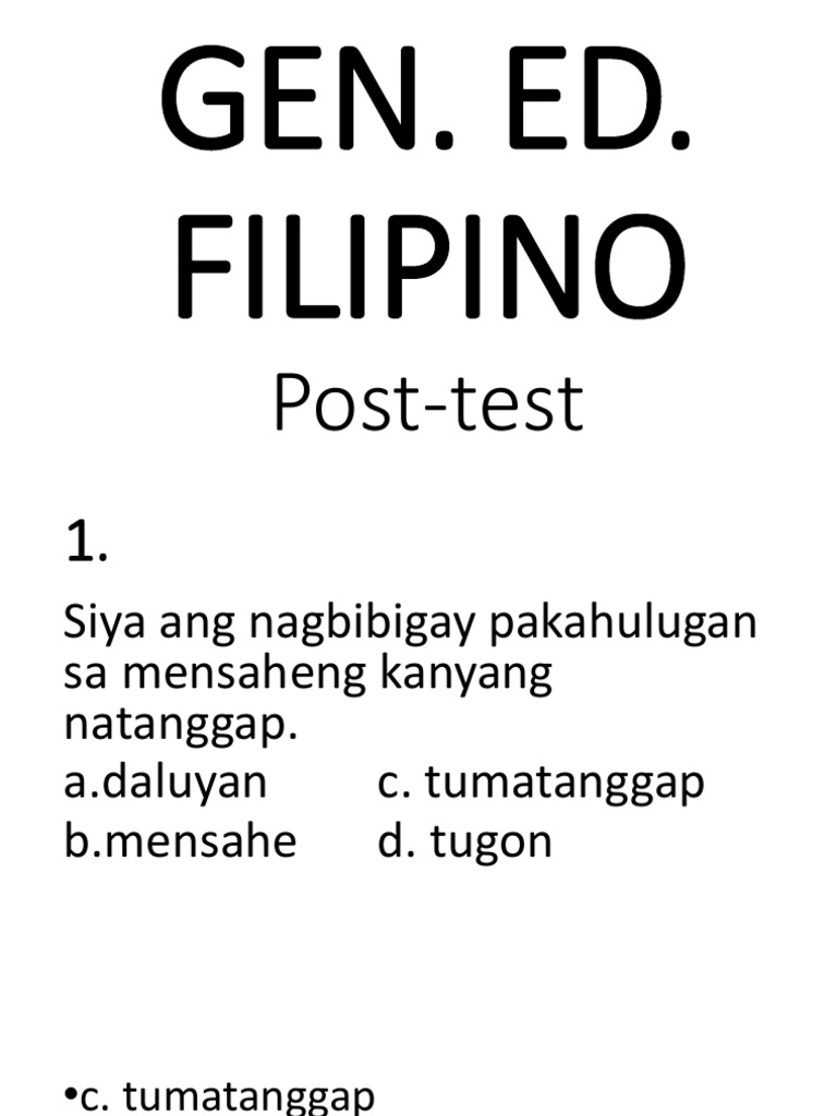 K. Post Test | PDF