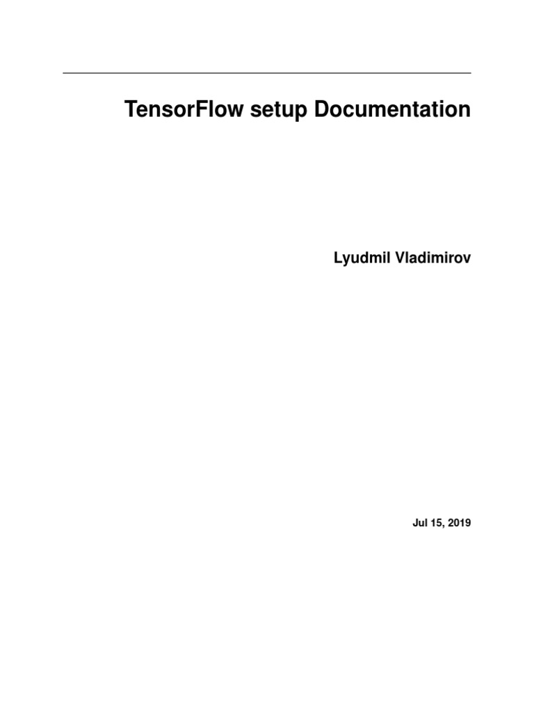 Tensor Flow Installation Guide PDF | PDF | Command Line Interface ...