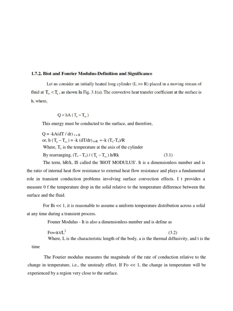 Biot and Fourier Numbers in Heat Transfer | PDF | Thermal Conduction ...