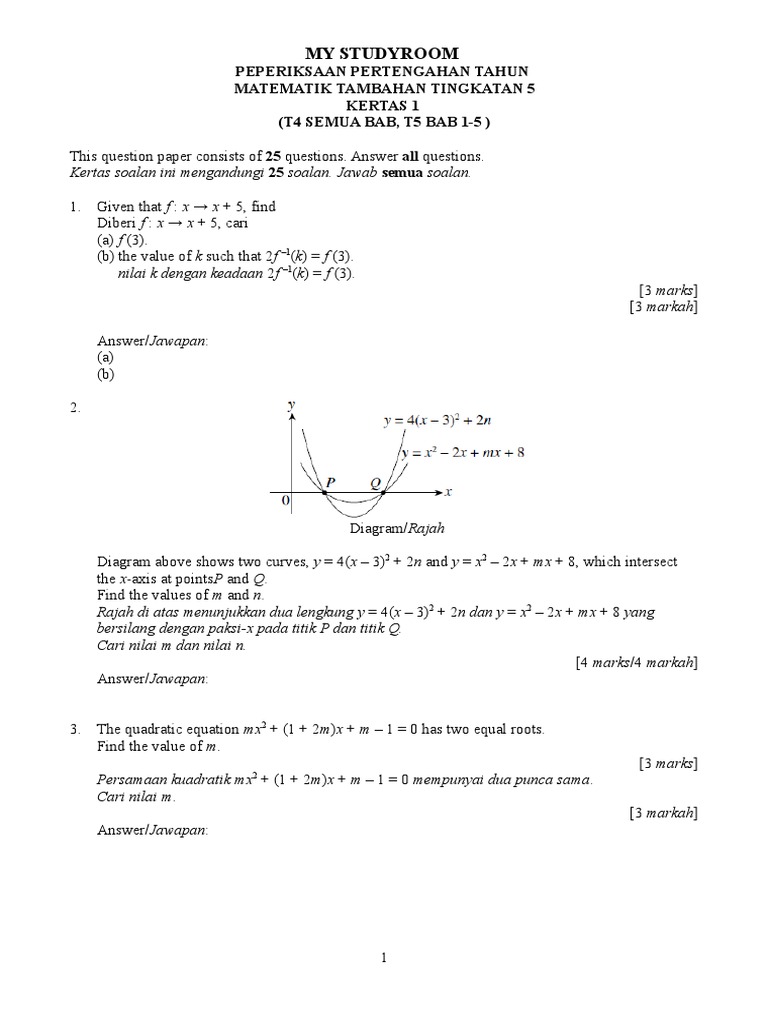 Add Maths F5 | PDF | Mathematical Concepts | Algebra