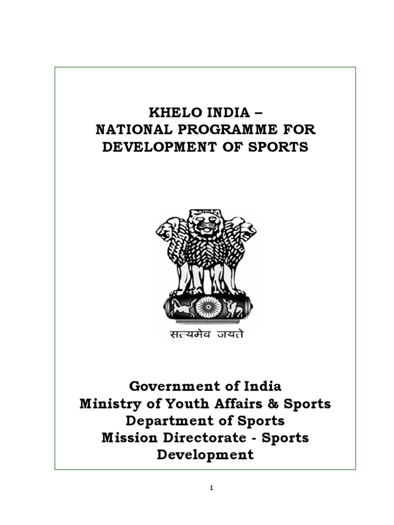 Khelo India: Sports Development Mission | PDF | Member Of Parliament ...