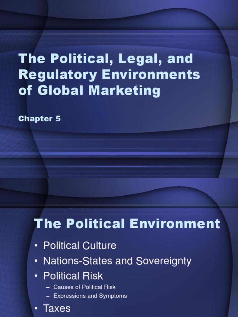 The Political, Legal, and Regulatory Environments - Chapter 5.ppt ...