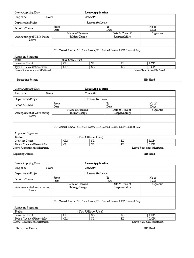 Leave Application | PDF | Business