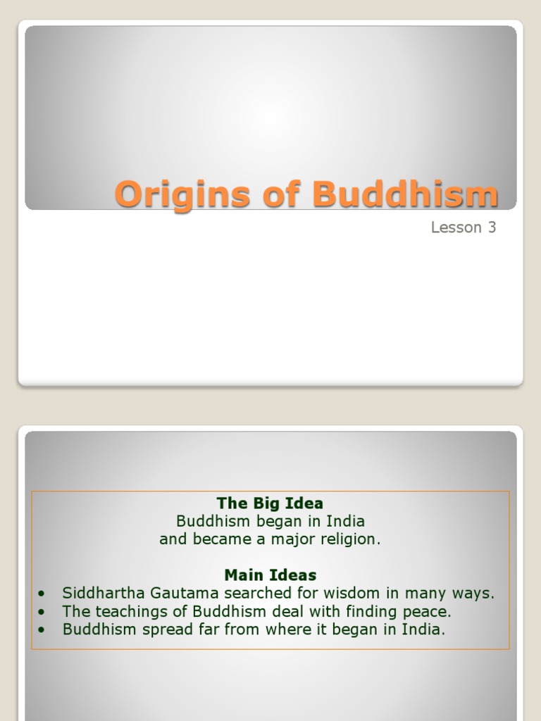Origins of Buddhism: Lesson 3 | PDF | Hajj | Nirvana