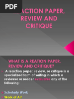 Critique Paper Template | PDF | Evaluation | Cognition