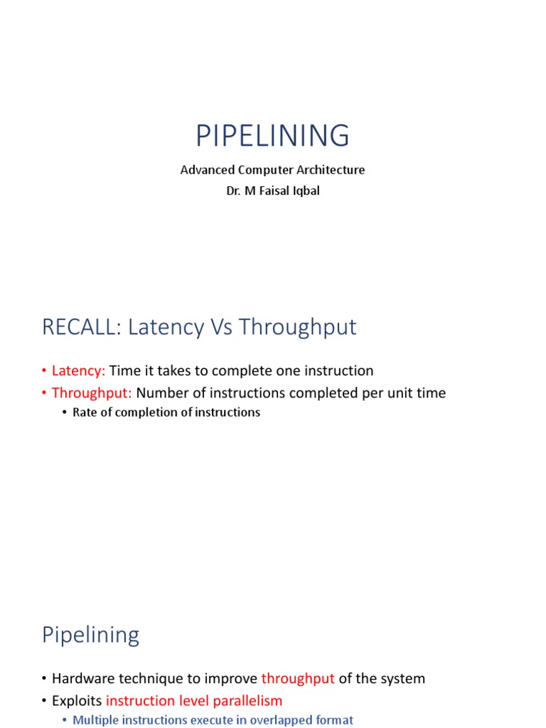Pipelining | PDF | Computer Engineering | Computer Architecture Pipelining | PDF | Computer Engineering | Computer Architecture