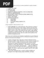 Liquid Soap Ingredients and Functions | PDF | Sodium Hydroxide | Soap