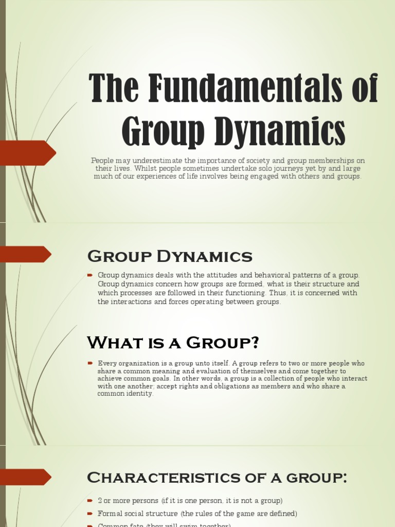 Group#1 Fundamentals of Group Dynamics | Download Free PDF | Goal ...