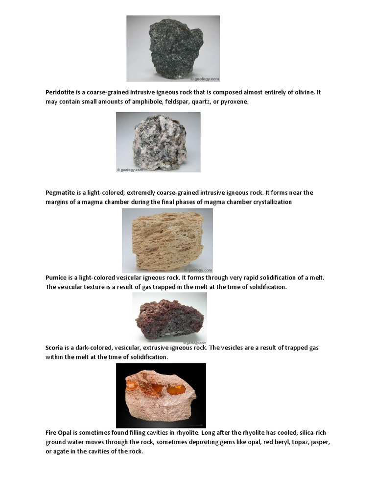 Peridotite Is A Coarse | PDF | Igneous Rock | Rock (Geology)
