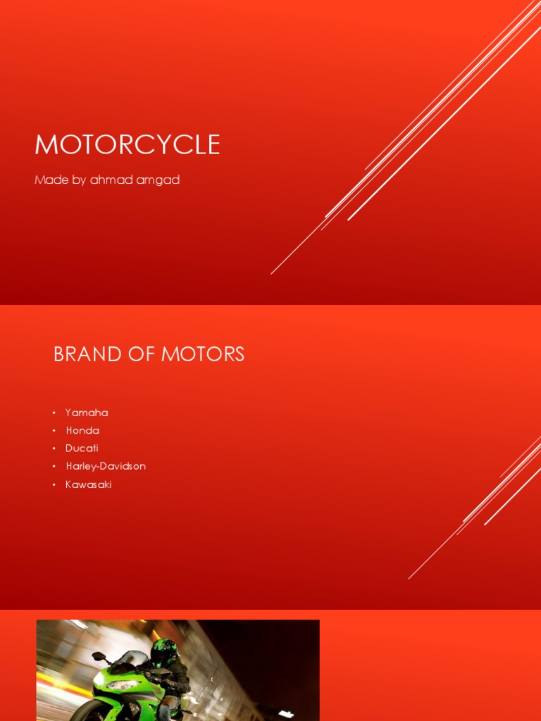 Motorcycle: Made by Ahmad Amgad | PDF | Harley Davidson | Motorcycle