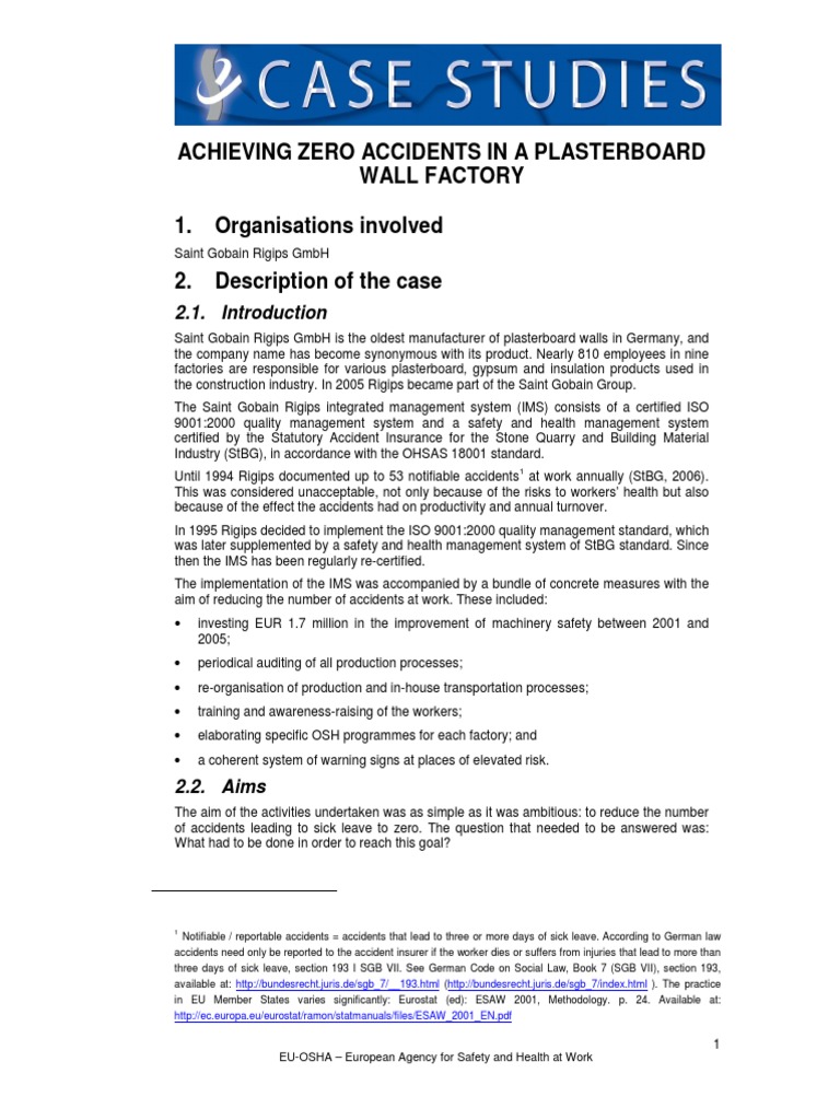 Achieving Zero Accidents | PDF | Occupational Safety And Health | Risk