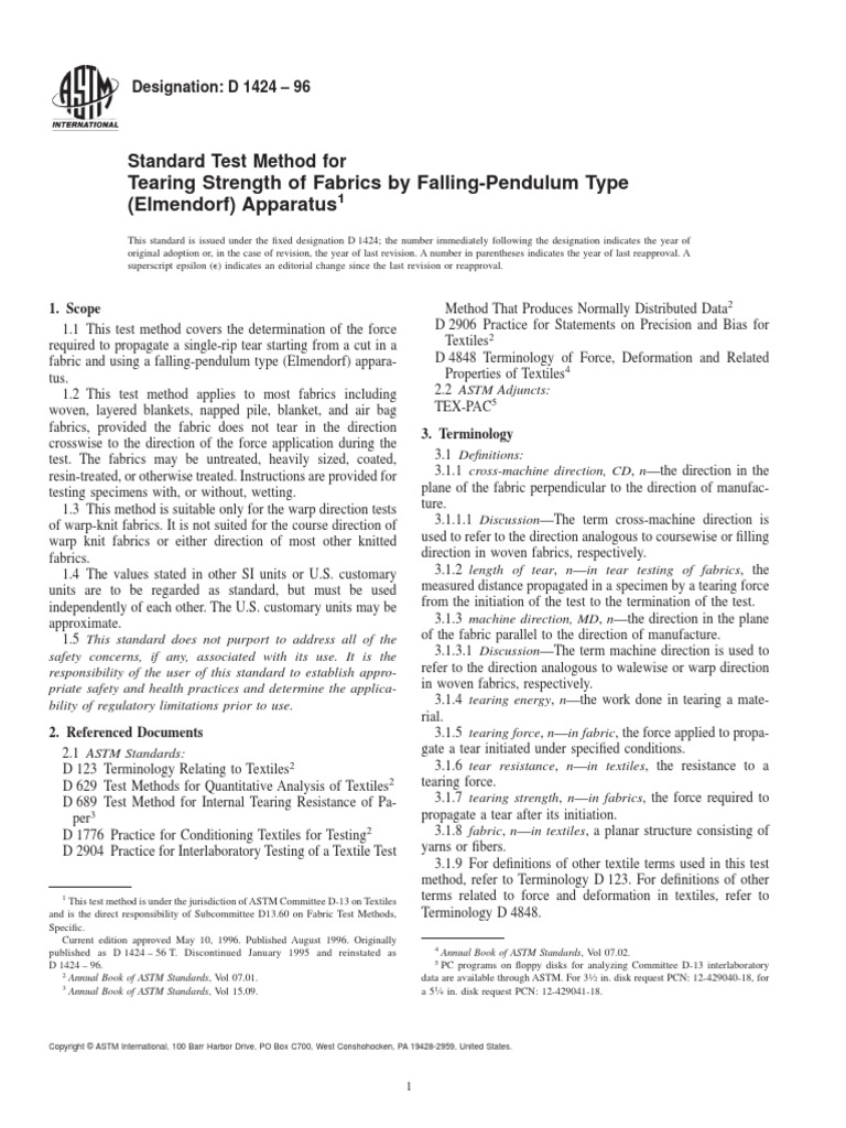 Astm | PDF | Variance | Textiles