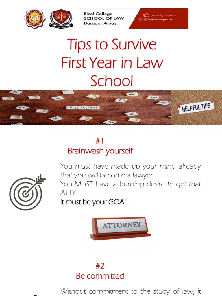 Tips To Survive First Year in Law School | PDF | Textbook | Marriage