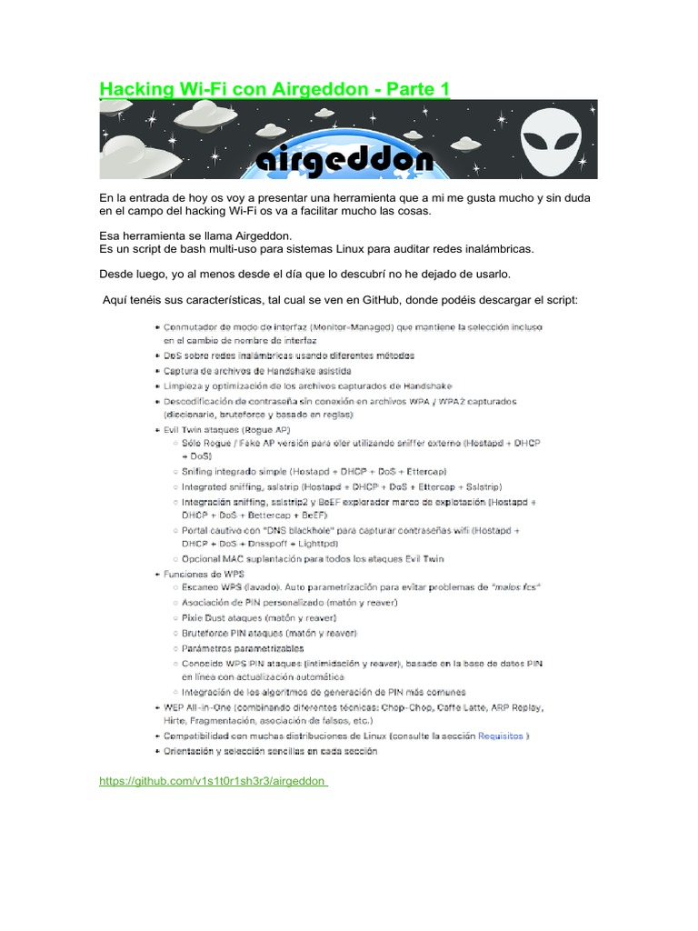Tutorial de Airgeddon | PDF | Contraseña | Wifi