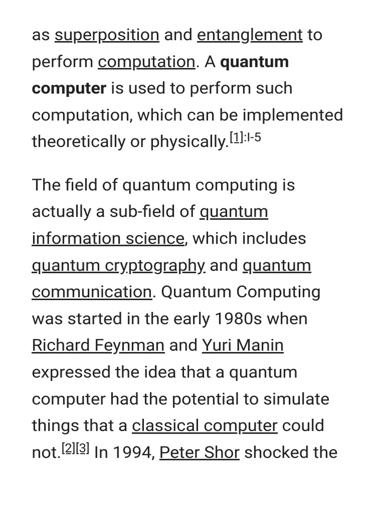Quantum Computing - Wikipedia | Download Free PDF | Quantum Computing ...