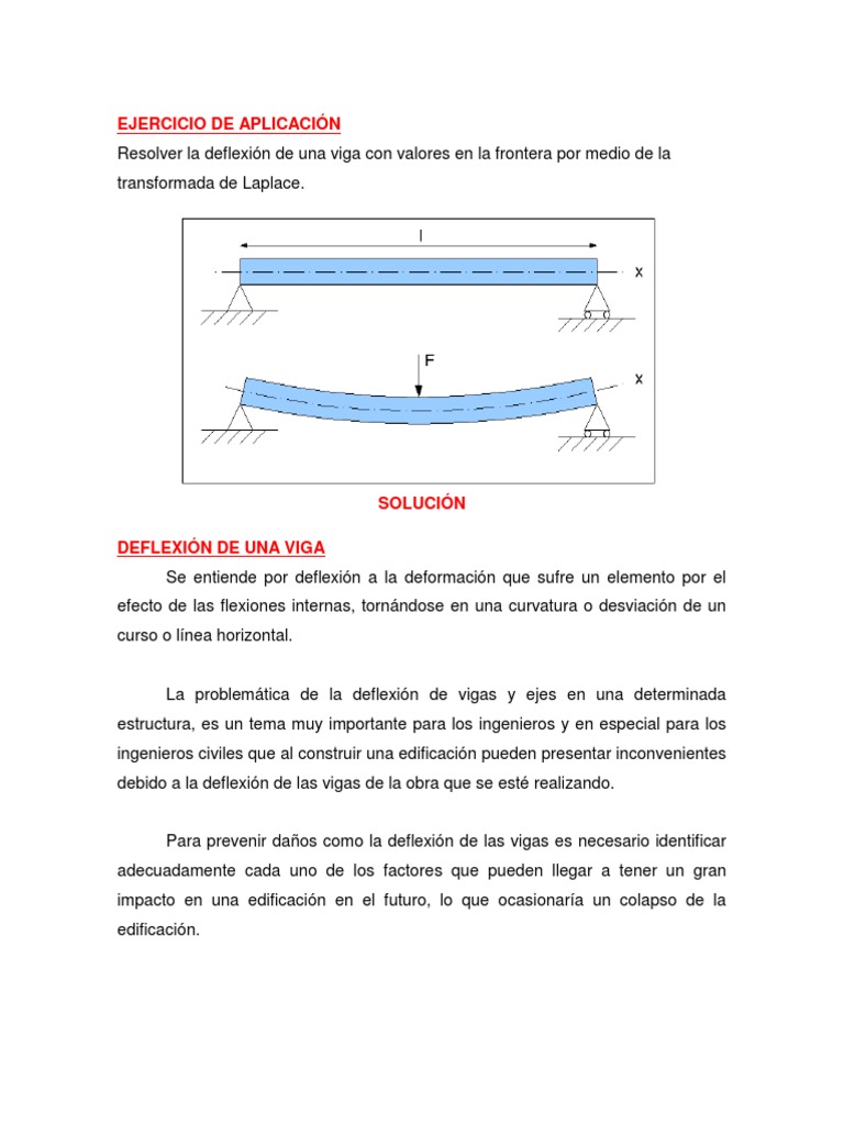 Defleccion de Vigas | PDF | Transformada de Laplace | Doblar
