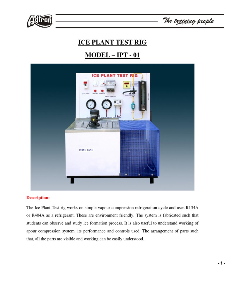 Ice Plant Test Rig | Download Free PDF | Atmospheric Thermodynamics | Gases