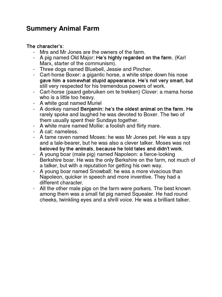 Summery Animal Farm | PDF