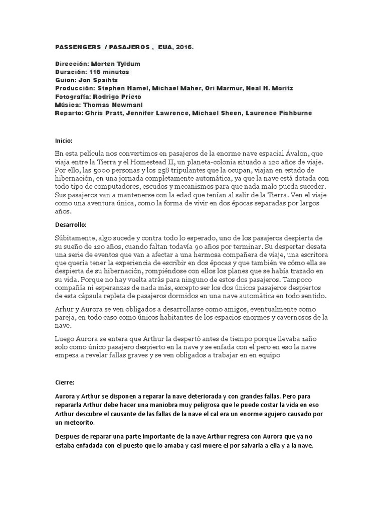 Despertar inesperado: la aventura de dos pasajeros solitarios en una ...
