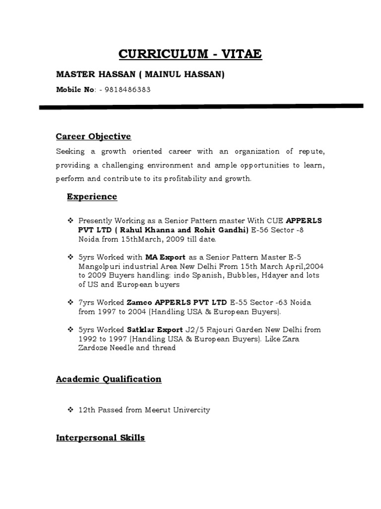 Master Ainul Hassan | PDF