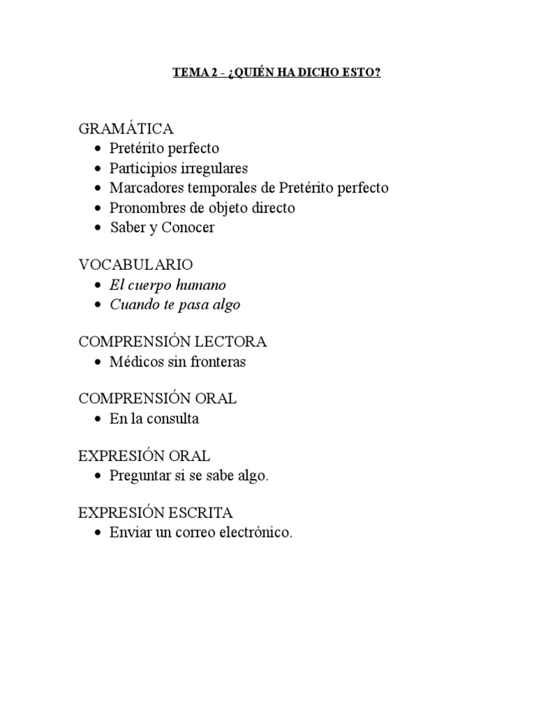 Suport Spaniola Mediu Tema 2 | PDF | Médicos Sin Fronteras | Agitación