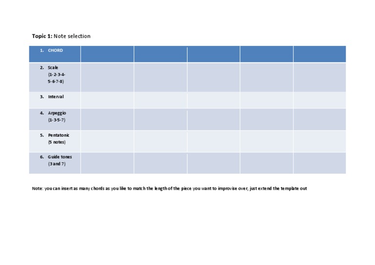 Note Improv Template 2 | PDF | Teaching Methods & Materials