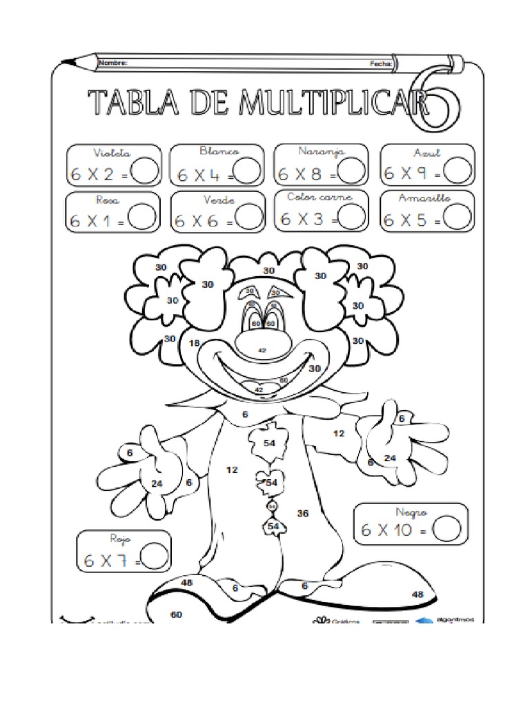 Tabla Del 6 Y7 | PDF