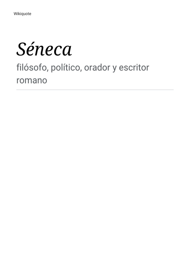 Séneca | PDF | Séneca El Joven