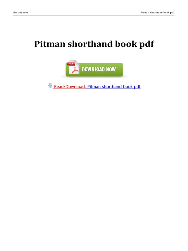 Pitman Shorthand Book PDF | PDF | Shorthand | E Books