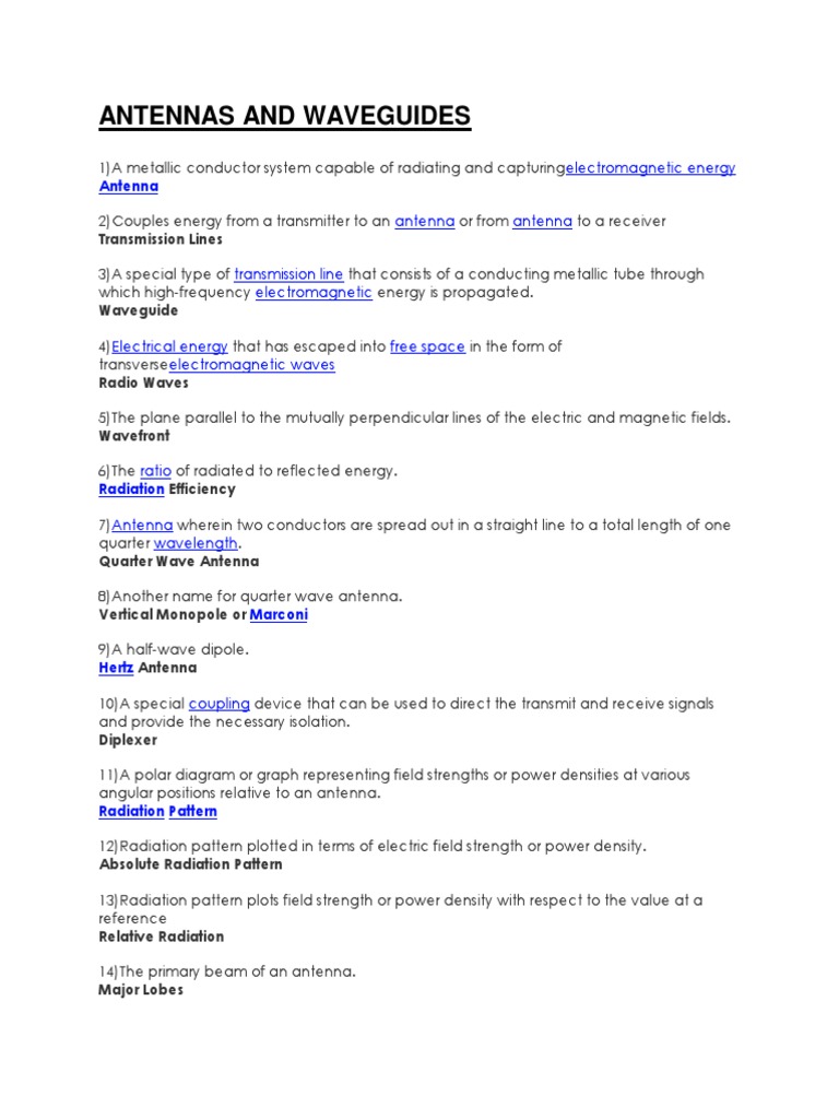 Antennas and Waveguides | PDF | Antenna (Radio) | Electromagnetic Radiation