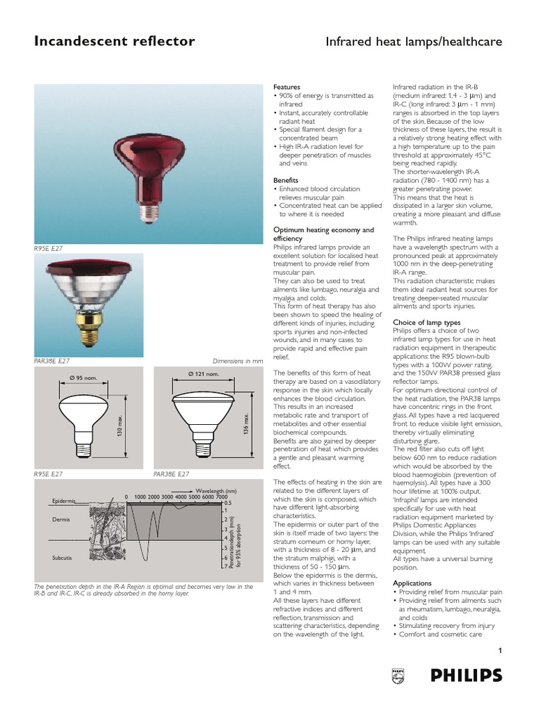 Philips Infraphil-PAR38E PDF | PDF | Infrared | Electromagnetic Radiation