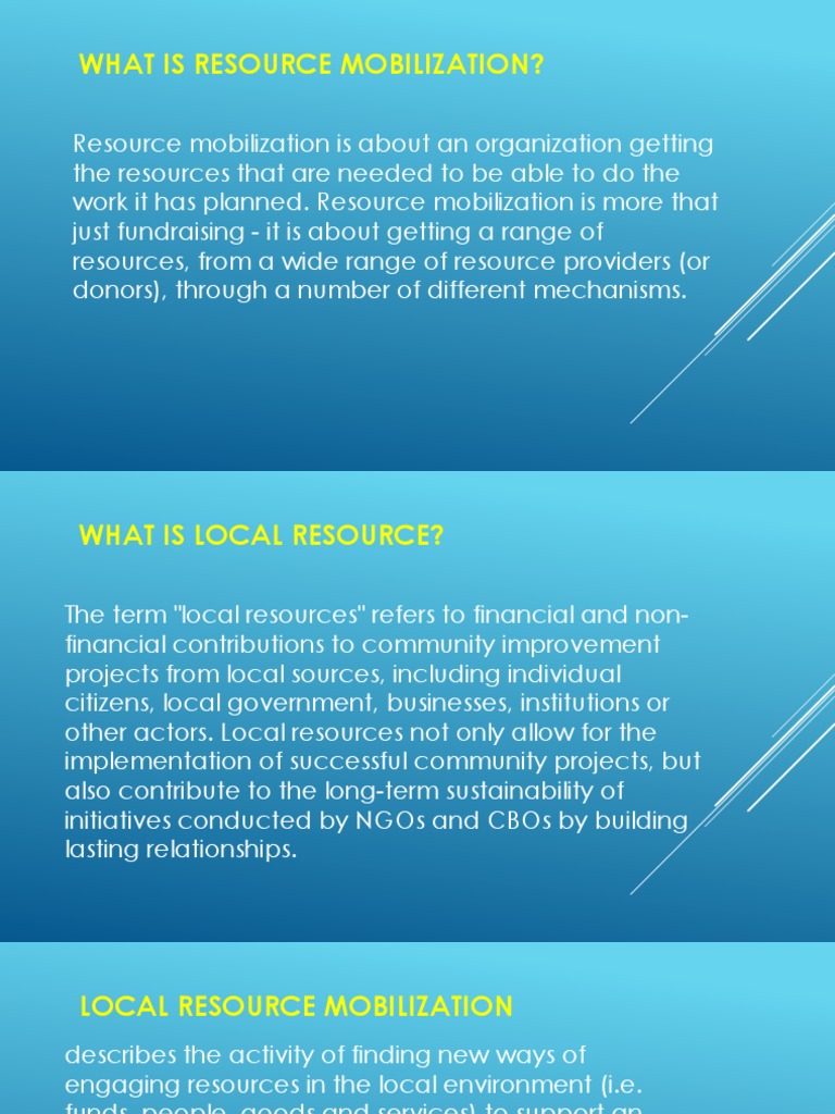 Resource Mobilization | PDF | Non Governmental Organization | Fundraising